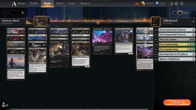 Black Alchemy Deck | Magic the Gathering Arena | MTGアリーナデッキ保管庫