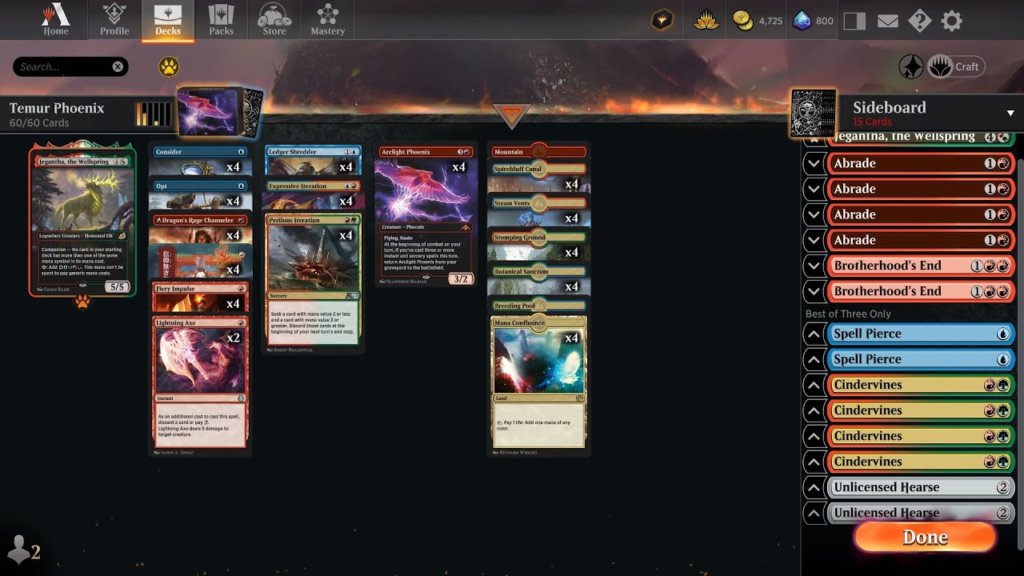 MTG Arena Under The Meta: Historic Temur Perilous Phoenix | MTGアリーナデッキ保管庫