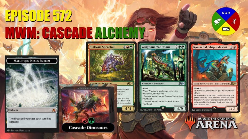 MTG Arena Run: MWM: Cascade Alchemy with Red-Green Dinosaurs | MTGアリーナ ...