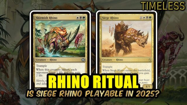 Siege Rhino Takes Over Timeless! Rhino Ritual | Timeless BO3 | MTG ...