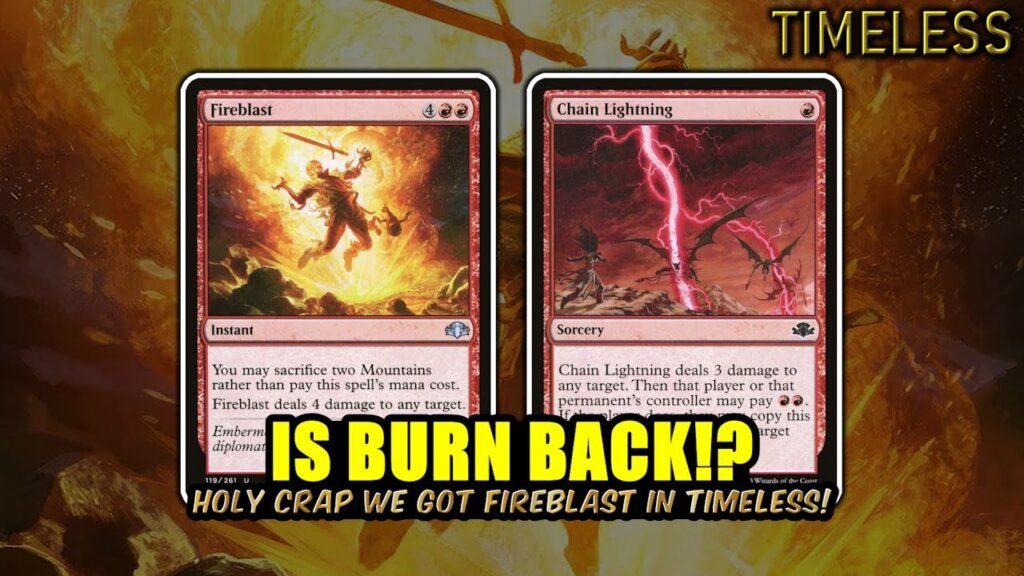 Holy Crap We Got Fireblast In Timeless! Mono Red Burn | Timeless BO3 ...